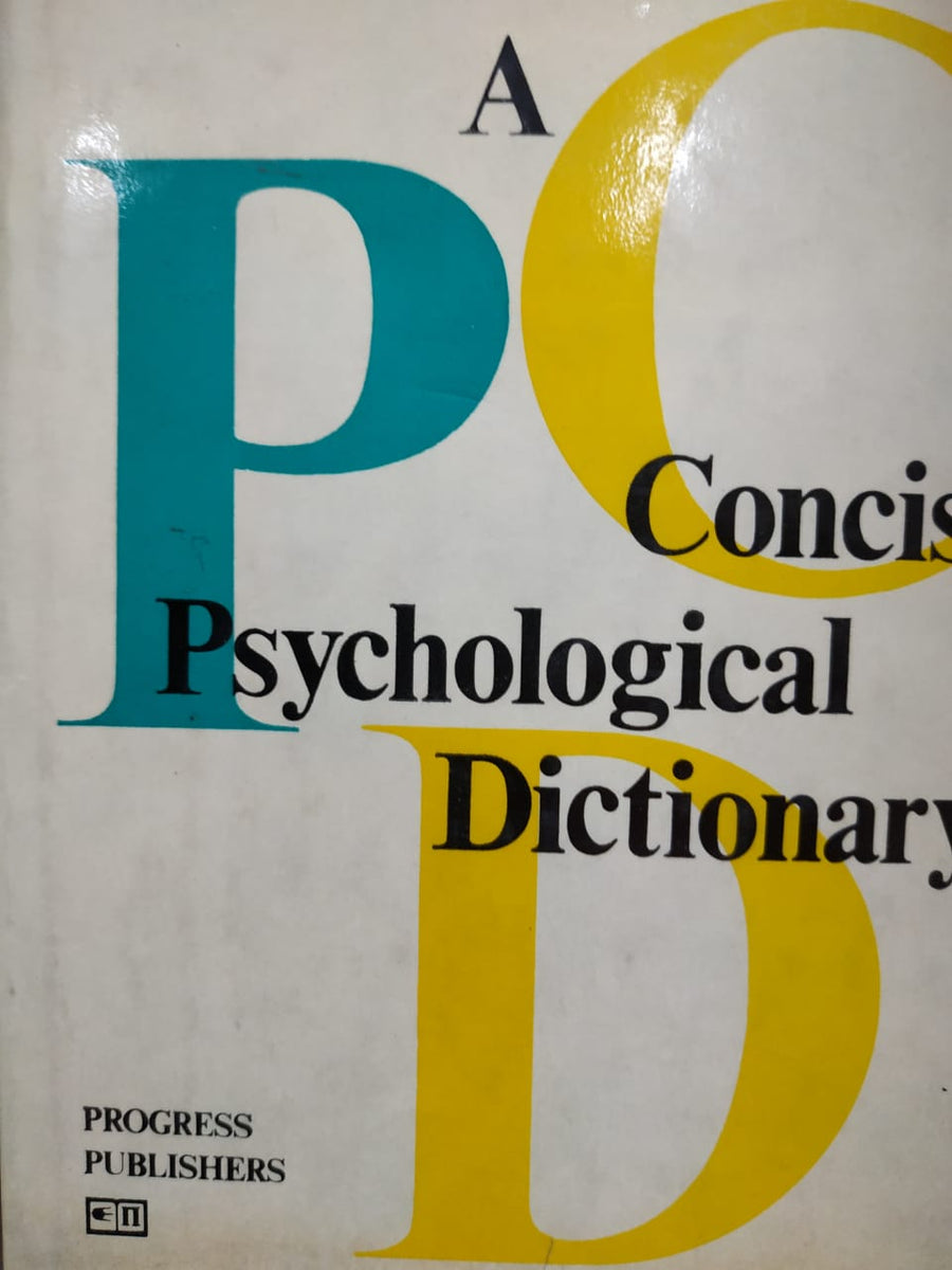 A Concise Psychological Dictionary PETROVSKY A. V. and M. G ...